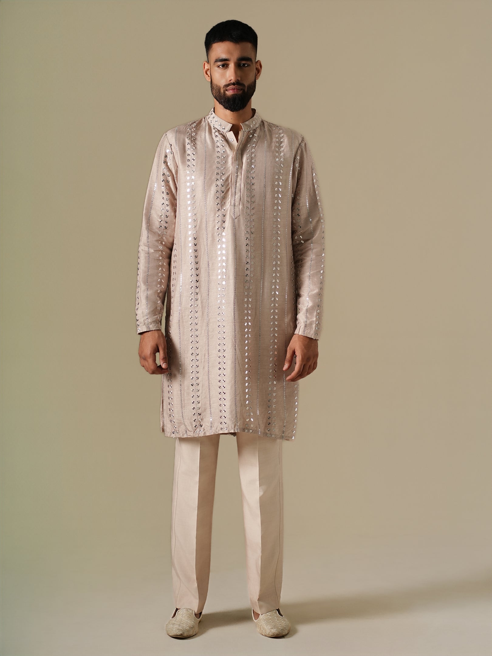 Beige Starlit Kurta Set – Darzi House